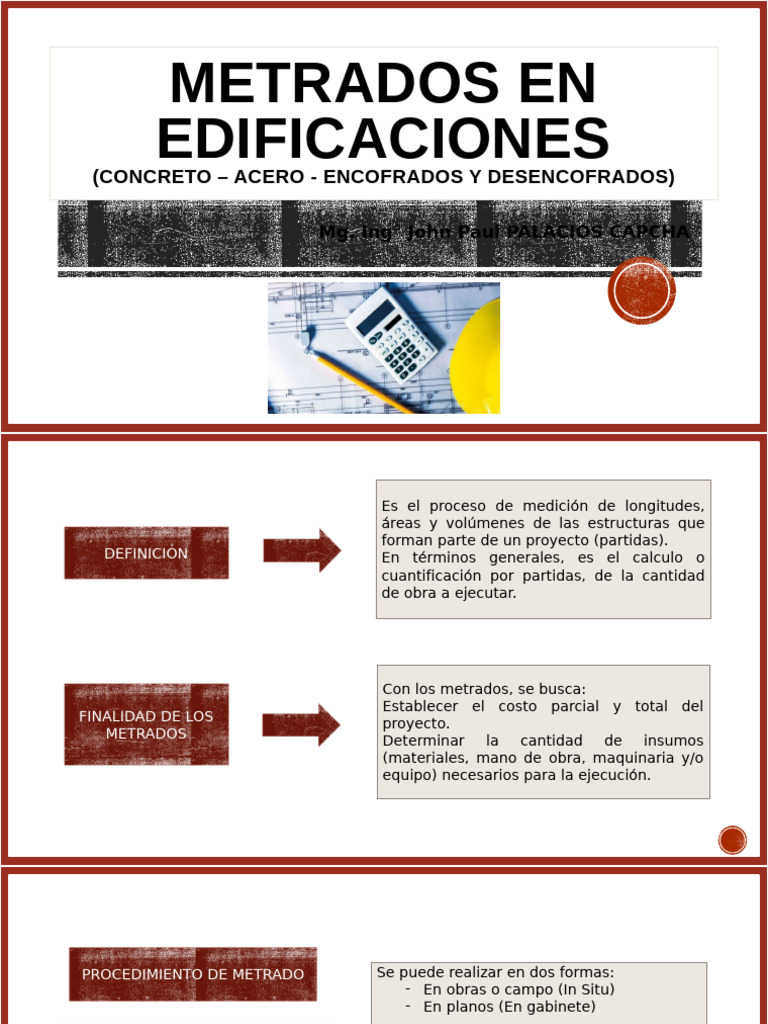 Metrados en Edificaciones | PDF | Hormigón | Presupuesto