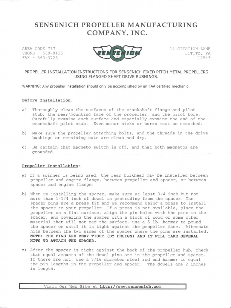 Removing Spacer For Spinner Installation METAL PROPS | PDF
