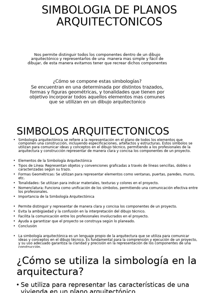 Simbología en Planos Arquitectónicos | PDF | Dibujo técnico | Dibujo