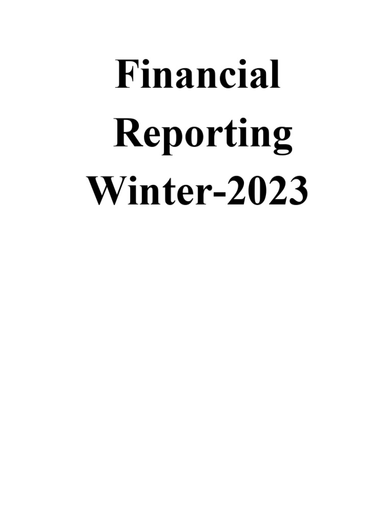 Financial Reporting | PDF | Deferred Tax | Debits And Credits