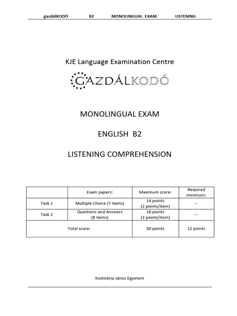 2018 Angol Gazd b2 Hallas 1ny | PDF | Budapest