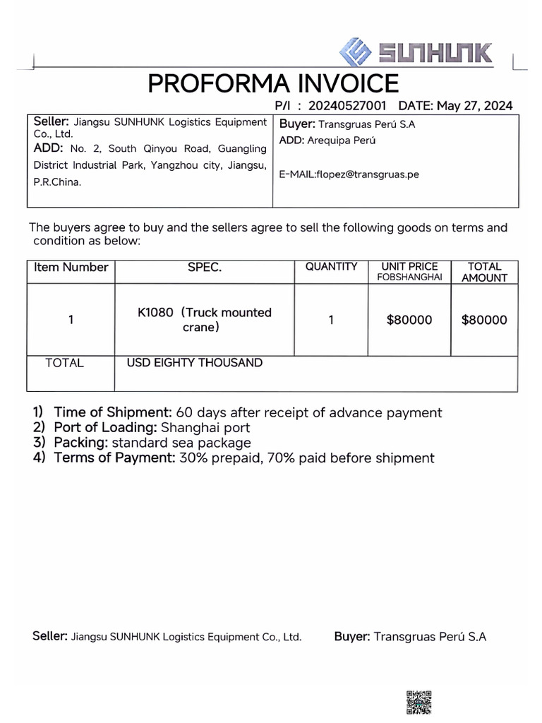 Proforma Invoice | PDF