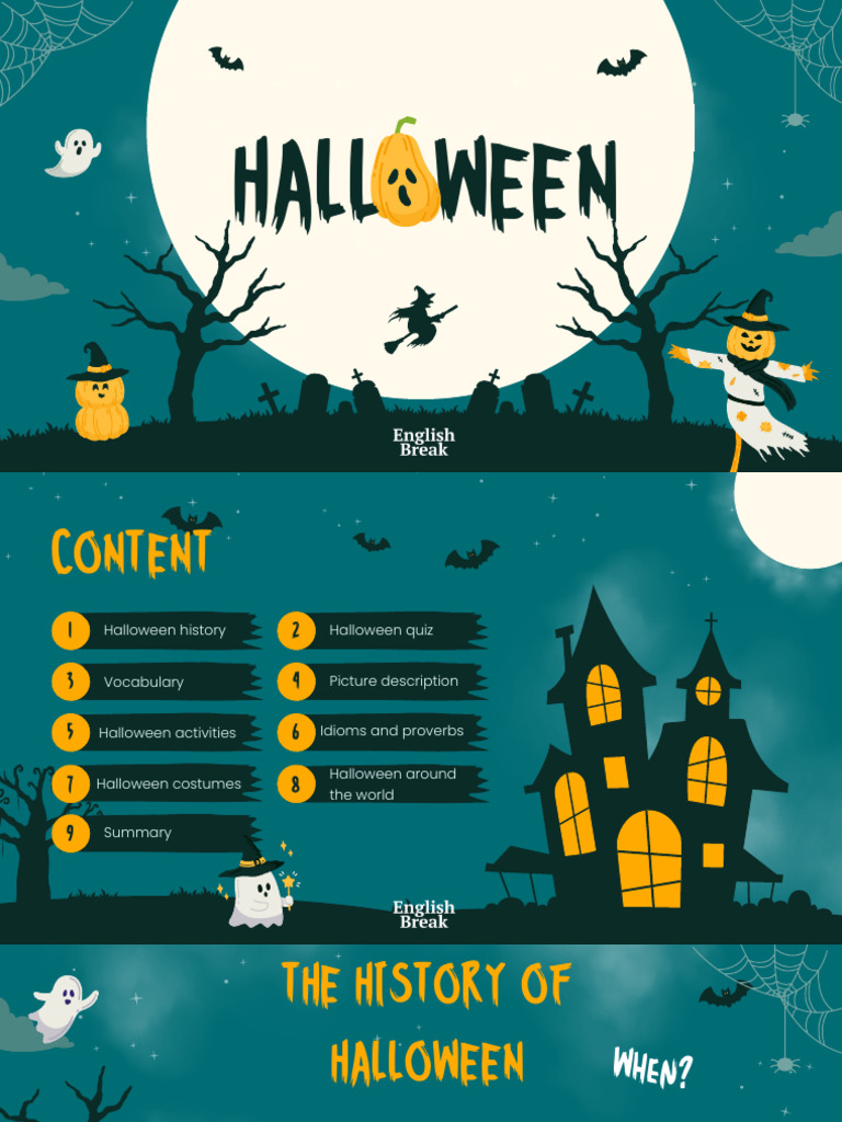 English Break Halloween Lesson | PDF | Halloween | Observances