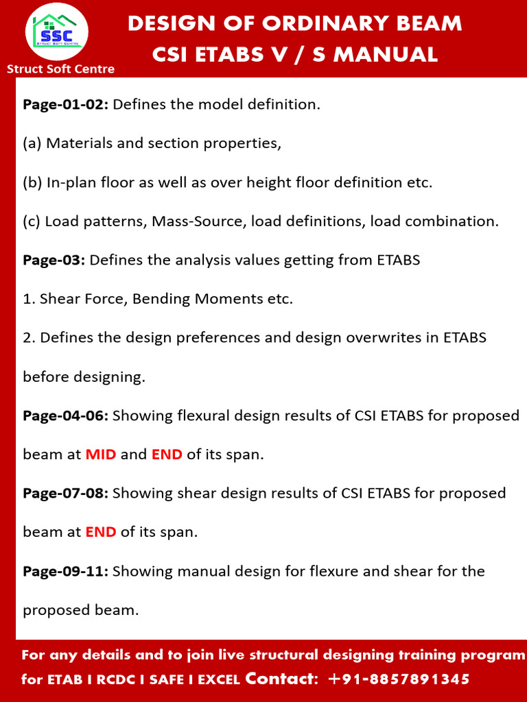 ? Ordinary Beam Design ETABS VS MANUAL | PDF | Beam (Structure) | Bending