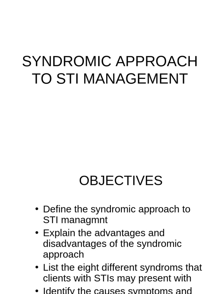 Syndromic STI Management Guide | PDF | Self-Improvement | Science ...