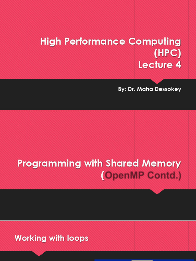High Performance Computing (HPC) Lec4 | PDF | Computer Cluster | Computer Programming