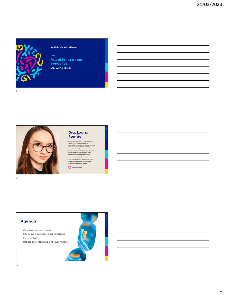Modulo1-Aula1 Microbioma | PDF | Especialidades médicas | Medicina Clínica