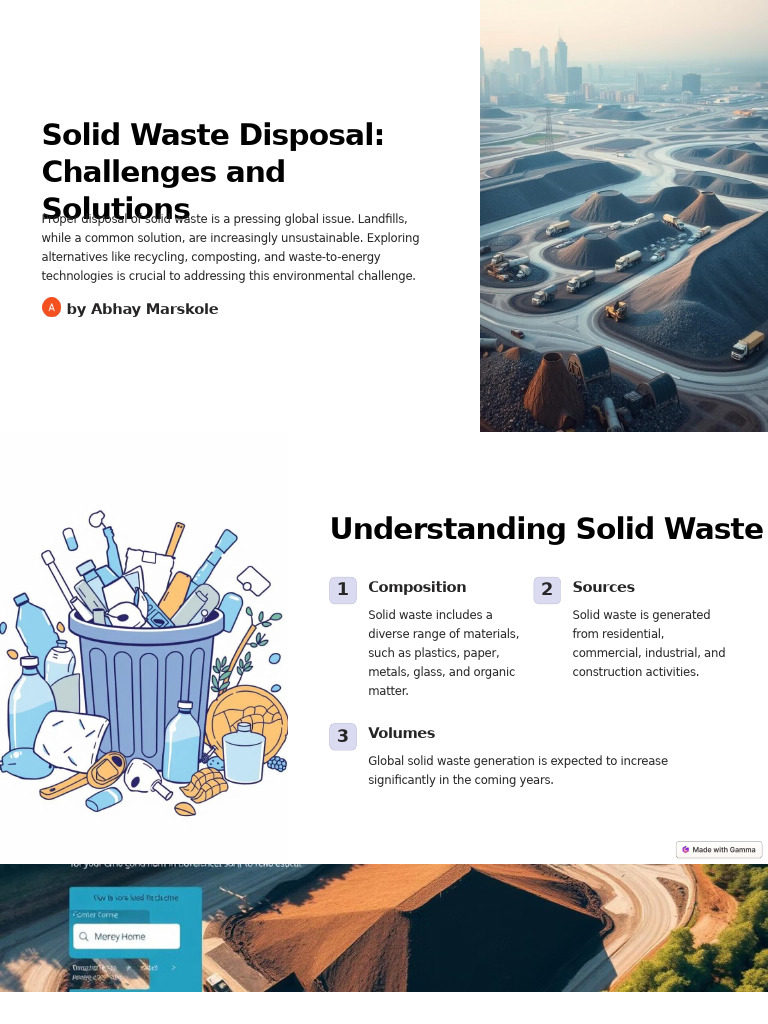 Solid Waste Disposal Challenges and Solutions | PDF | Waste | Waste ...
