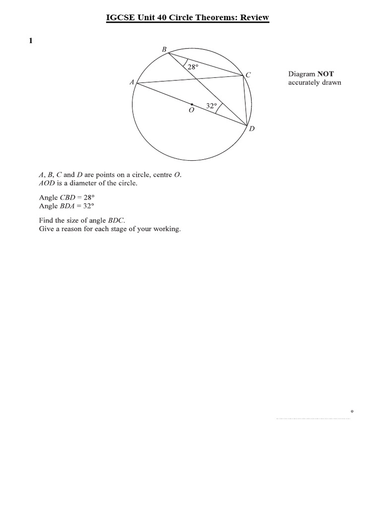 Circle Theorem Igcse Edexcel Maths Pdf