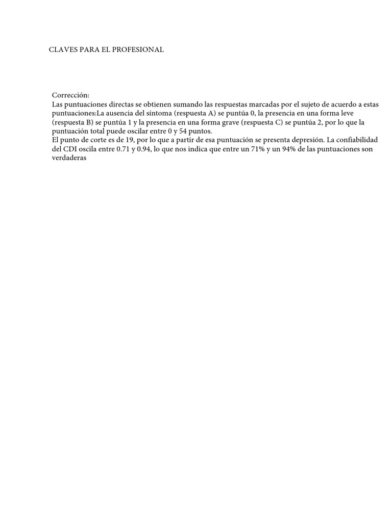 Interpretación CDI | PDF