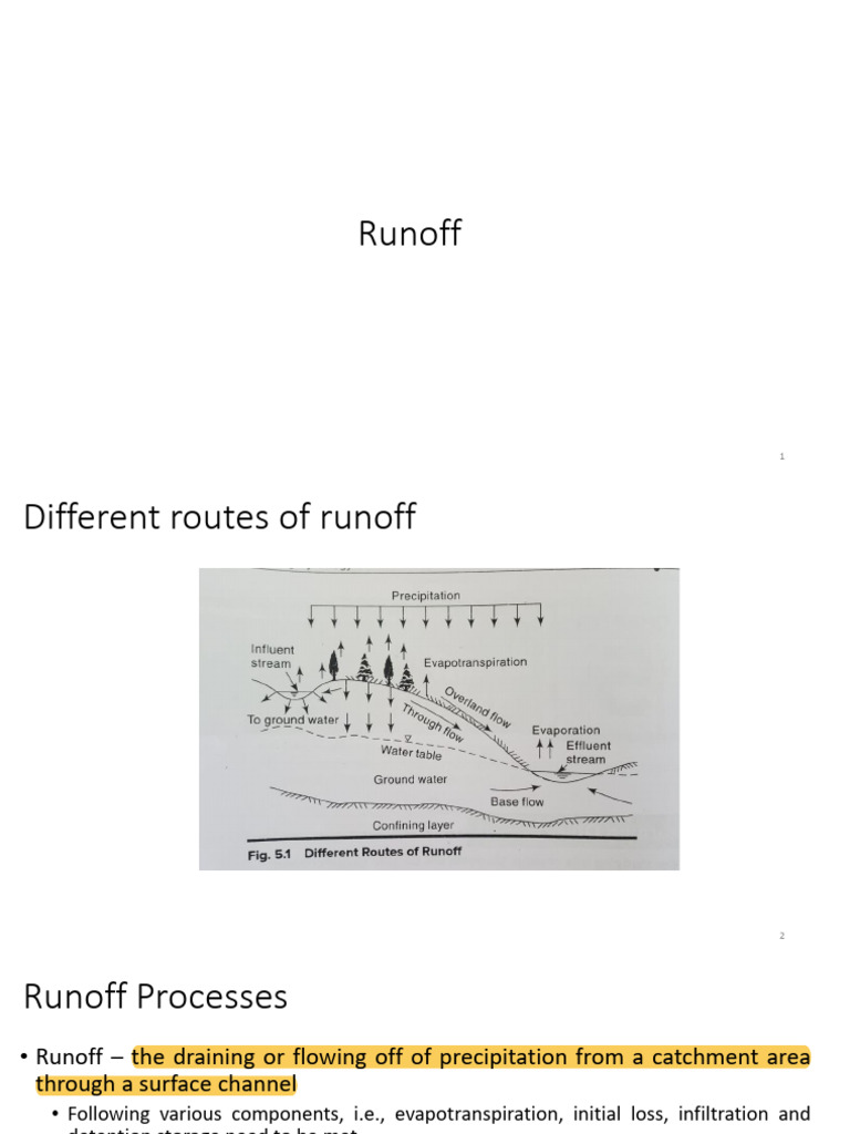 CE3400_Lecture_Runoff | PDF | Drainage Basin | Stream