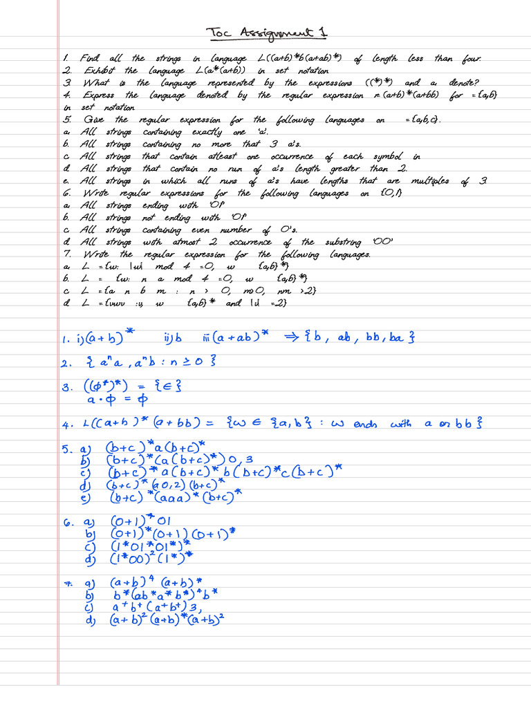 ToC Assignment 1 | PDF