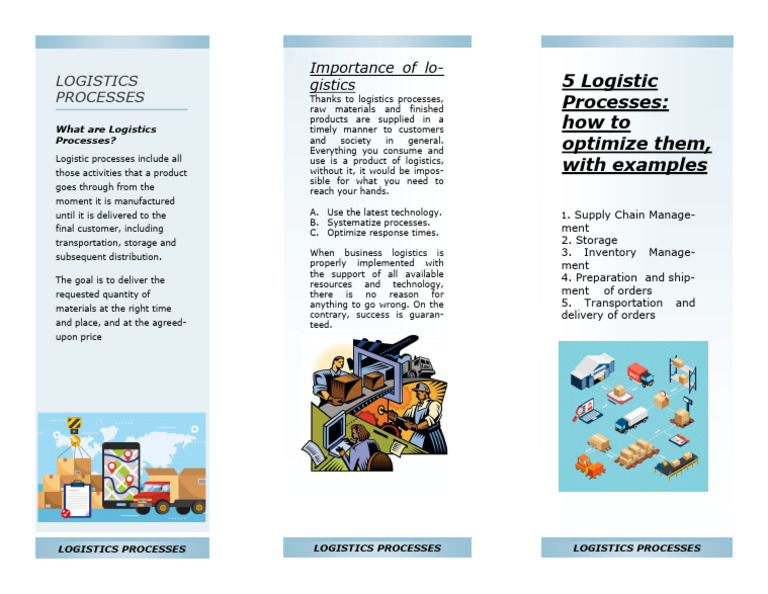 Logistics Processes Brochure Blog Evidence | PDF