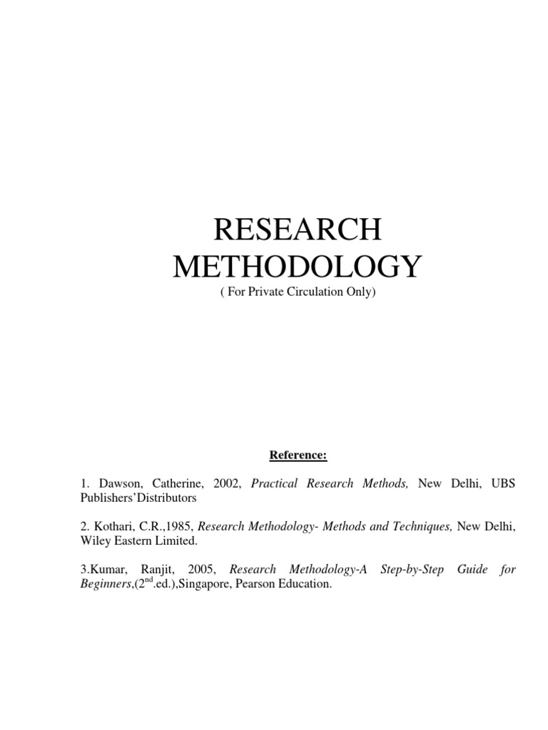 Research Methodology: Beginners, (2 | PDF | Level Of Measurement | Question