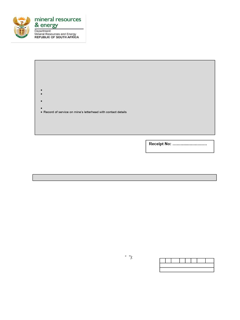 DMRE 314 Application Form For Exchange of Blasting Certificate | PDF ...
