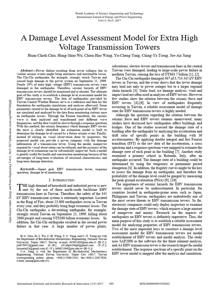 2017 - A - Damage - Level - Assessment - Model - For - Extr | PDF ...