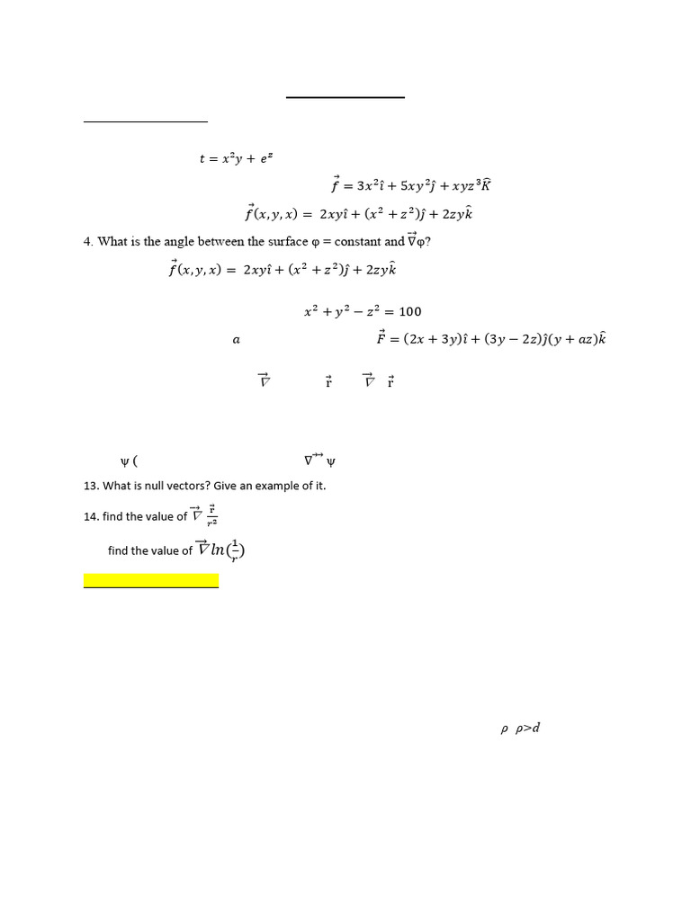 Advanced Calculus & Physics Problems | PDF | Damping | Diffraction