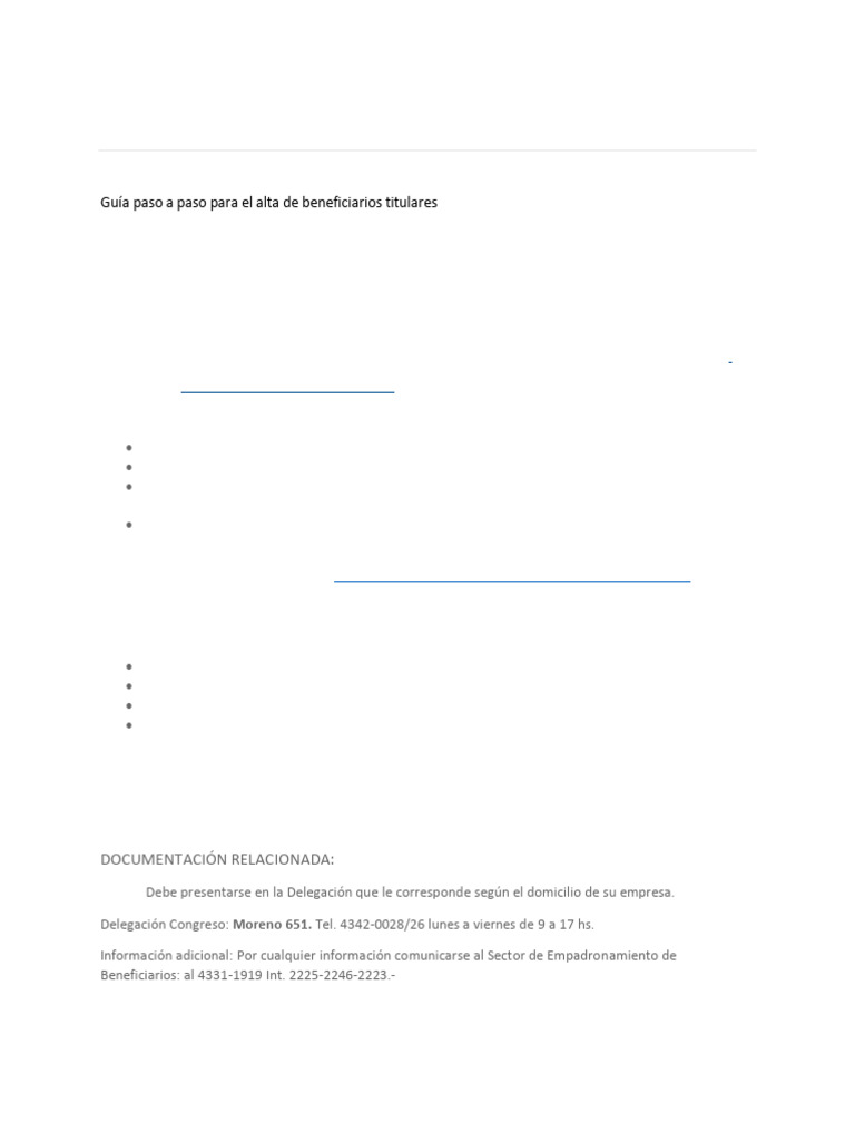 Guía para darse de alta en OSECAC | PDF Guía para darse de alta en OSECAC | PDF