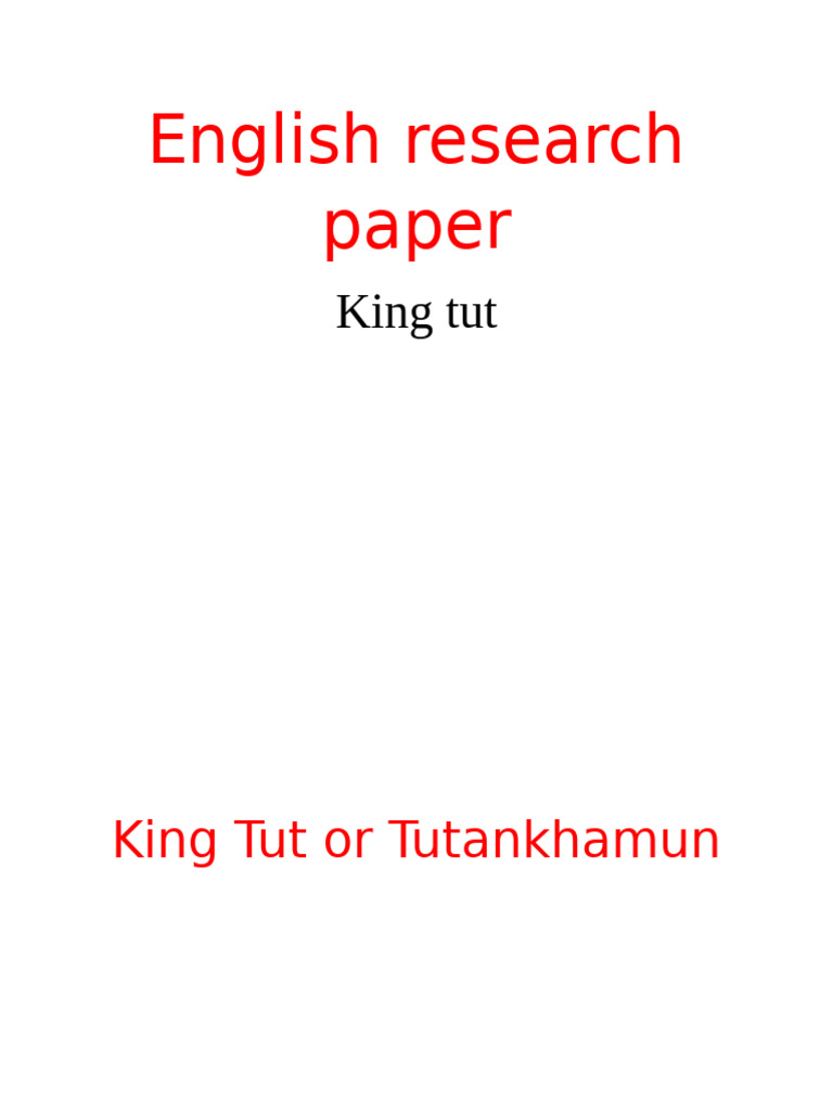 English Research Paper | PDF | Young Adult