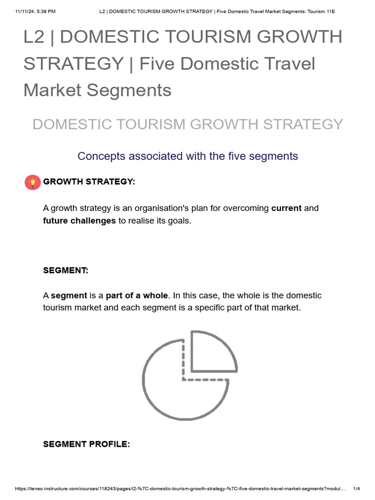 L2 - DOMESTIC TOURISM GROWTH STRATEGY - Five Domestic Travel Market ...
