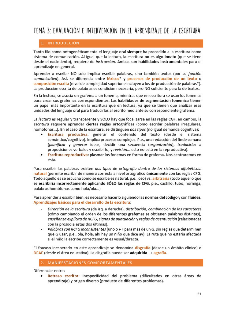 Tema 3 Eiae | PDF | Palabra | Escritura