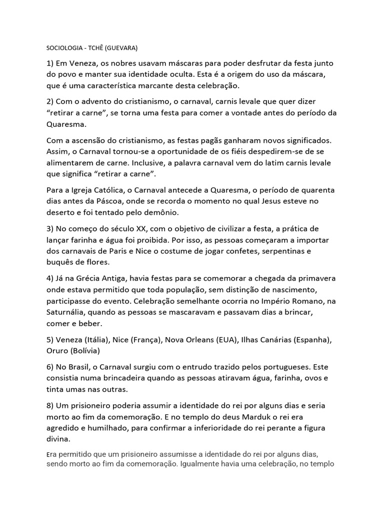 Sociologia - Tchê (Guevara) | PDF