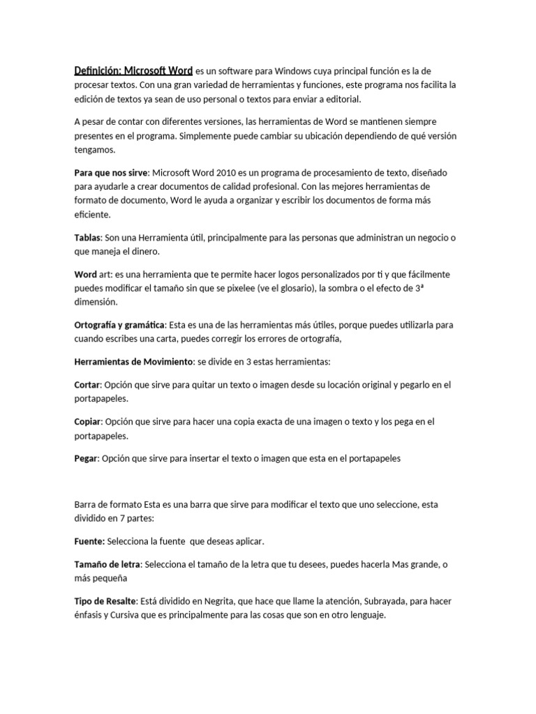 Herramientas Clave de Microsoft Word | PDF | Microsoft Word | Programa de computadora