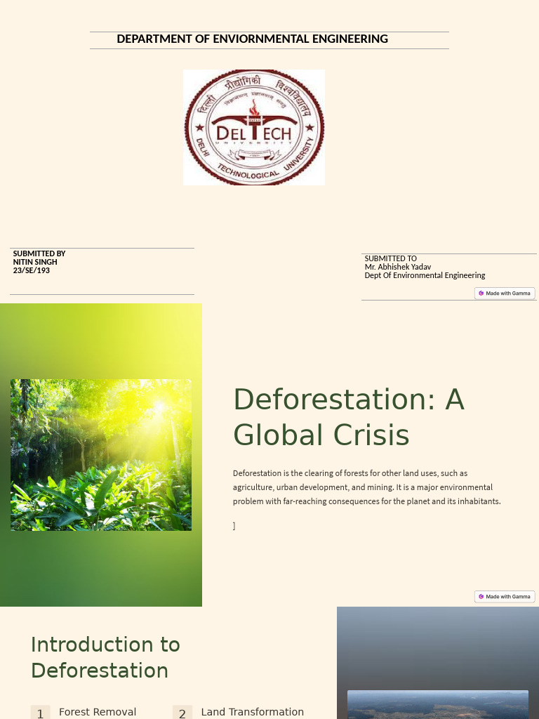 Deforestation A Global Crisis | PDF | Deforestation | Climate Change