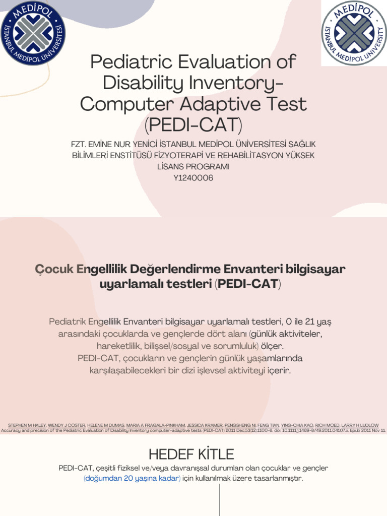 Pediatric Evaluation of Disability Inventory-Computer Adaptive Test ...