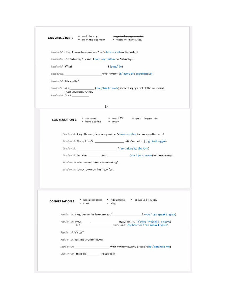 Conversations - 4 Examples | PDF