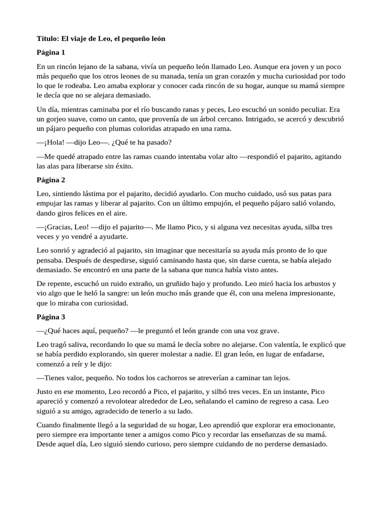 El Viaje de Leo | PDF