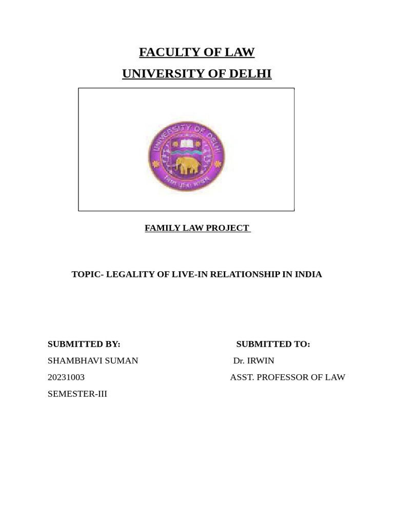 family law paper | PDF | Marriage | Cohabitation