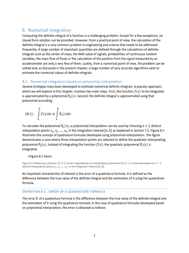 Integration | PDF | Integral | Interpolation