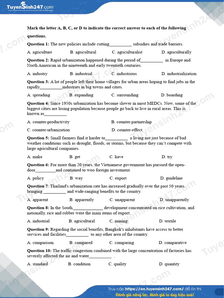 Urbanization and Consumption Patterns Quiz | PDF | Thunderstorm ...