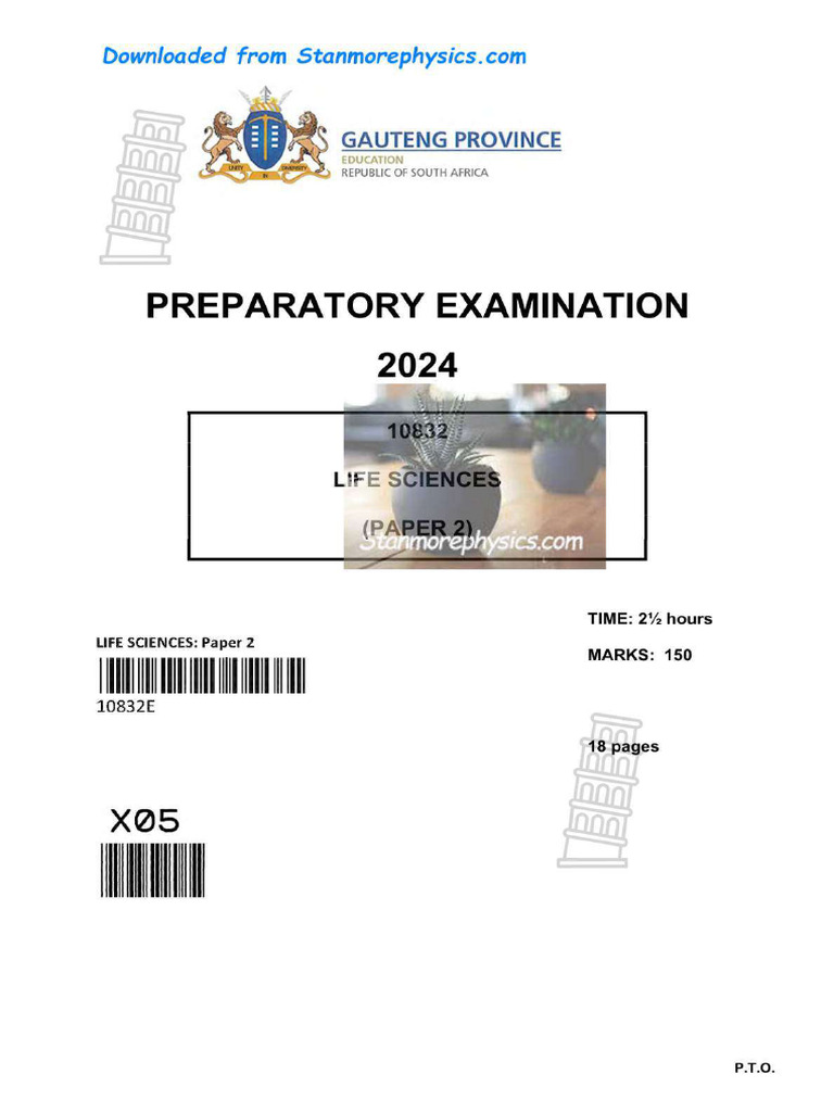 GP Life Sciences Grade 12 September 2024 P2 and Memo | PDF
