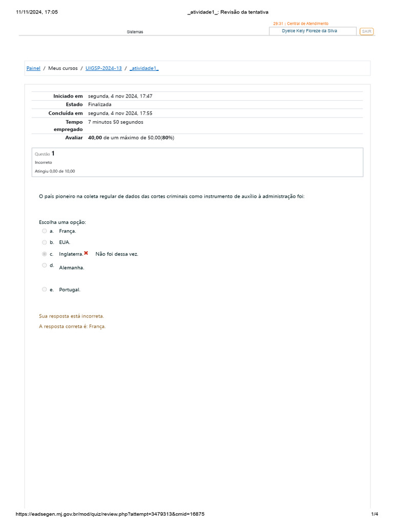 Atividade1 - Revisão Da Tentativa | PDF | Science