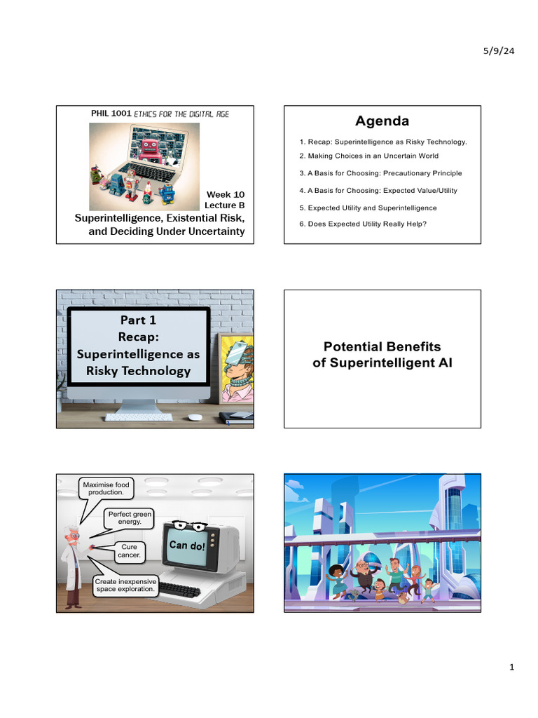 SLIDES PHIL1001 W10b - AGI, Risk, and Uncertainty (2024) | PDF ...