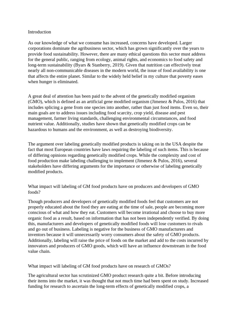 Ethics Unit 6 Journal | PDF | Genetic Engineering | Genetically ...