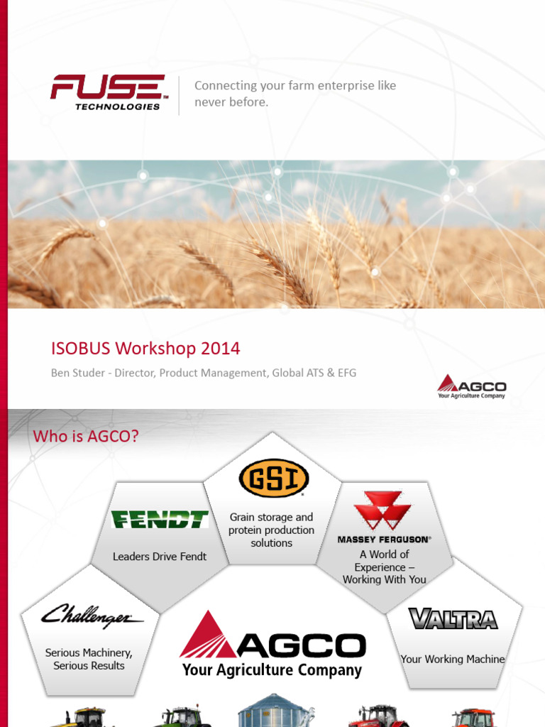 AGCO - Fuse - Presentation - Ben Studer | PDF | Agricultural Machinery ...