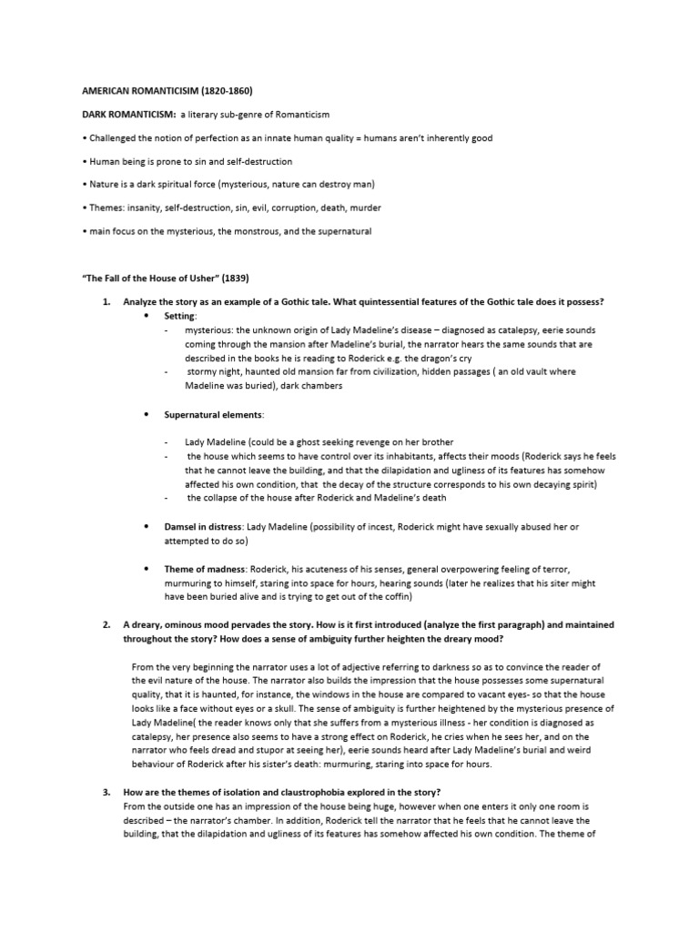 American Romanticism | PDF | Detective Fiction | Gothic Fiction