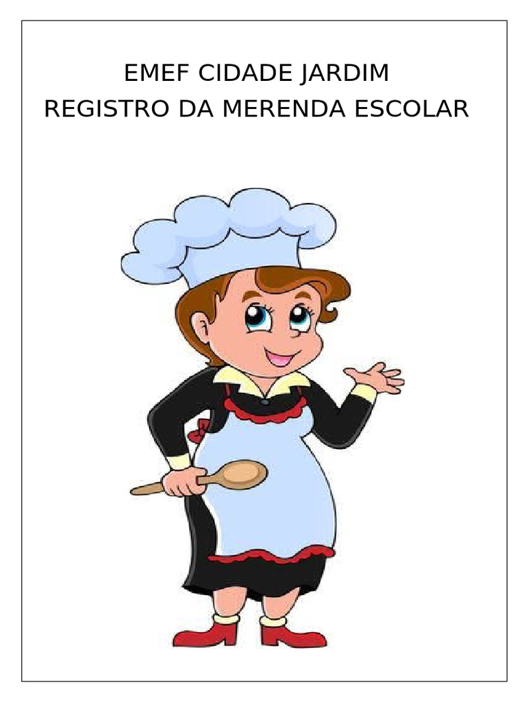Capa Caderno Merenda Escolar | PDF