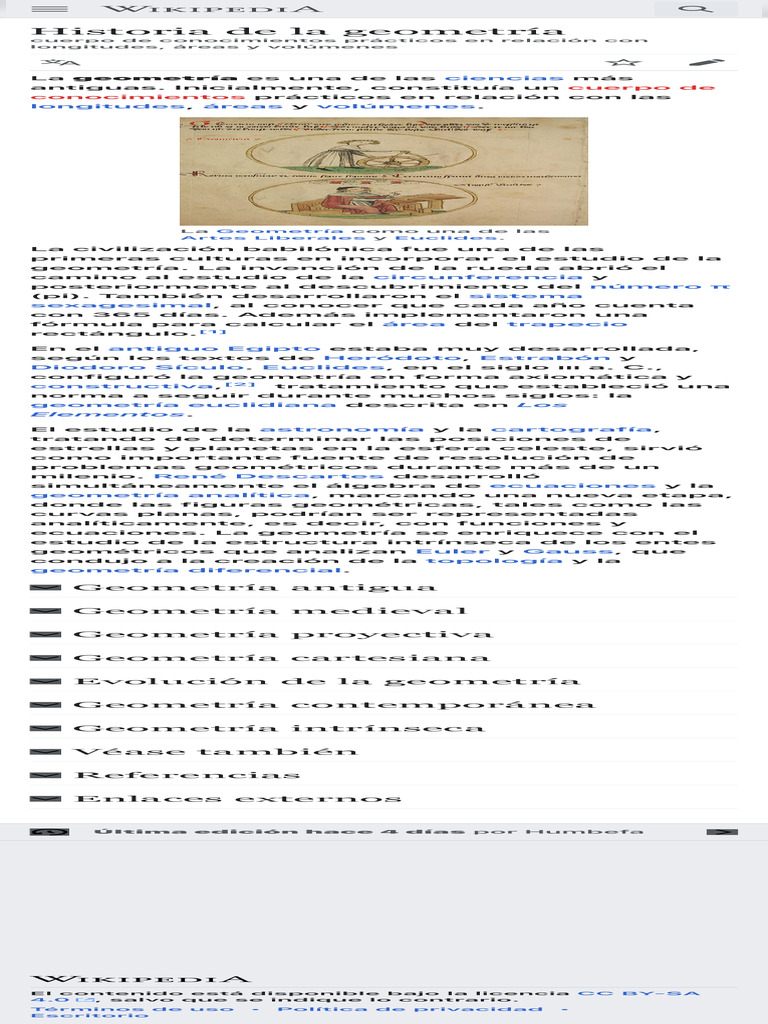 Historia y evolución de la geometría | PDF | Geometría | Matemáticas