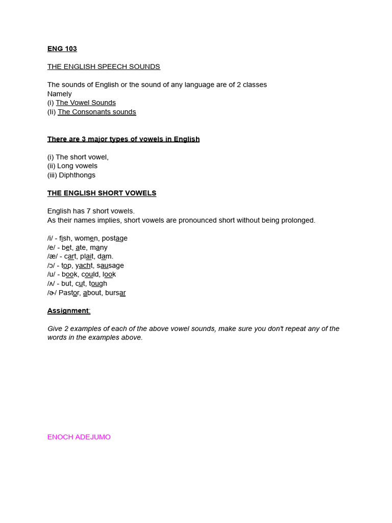 ENG 103 First Lecture | PDF