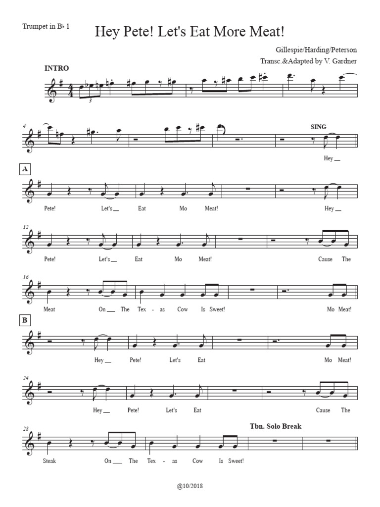 Hey Pete!-Trpt 1 | PDF