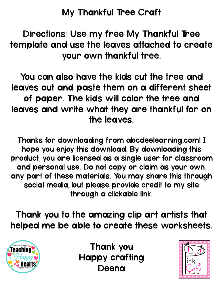 My Thankful Tree Craft | PDF