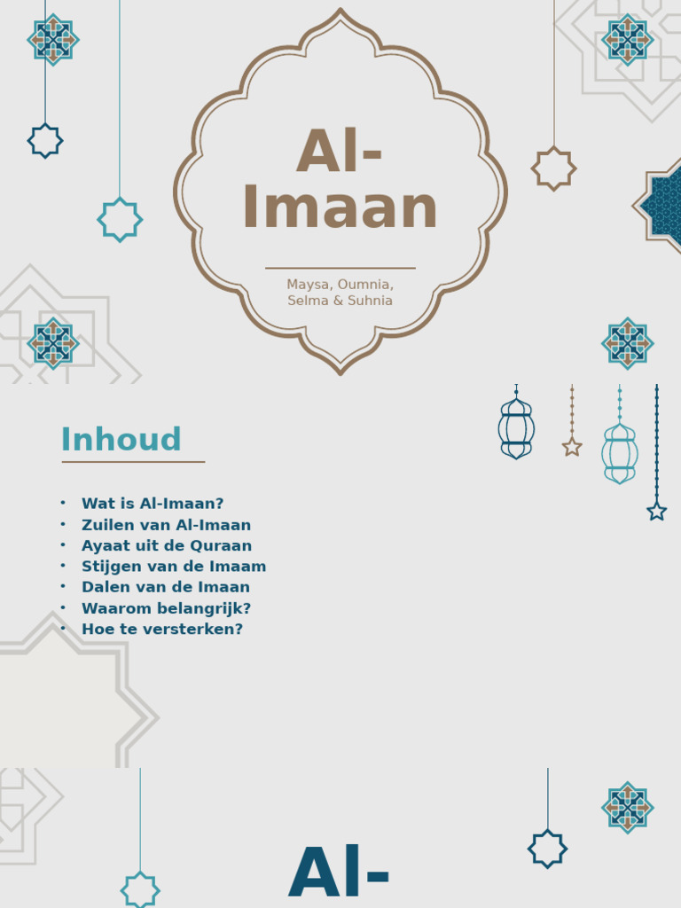 Presentatie Alhimma Al-Imaan | PDF