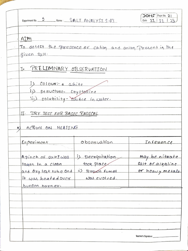 Expt 5 | PDF | Chemical Substances