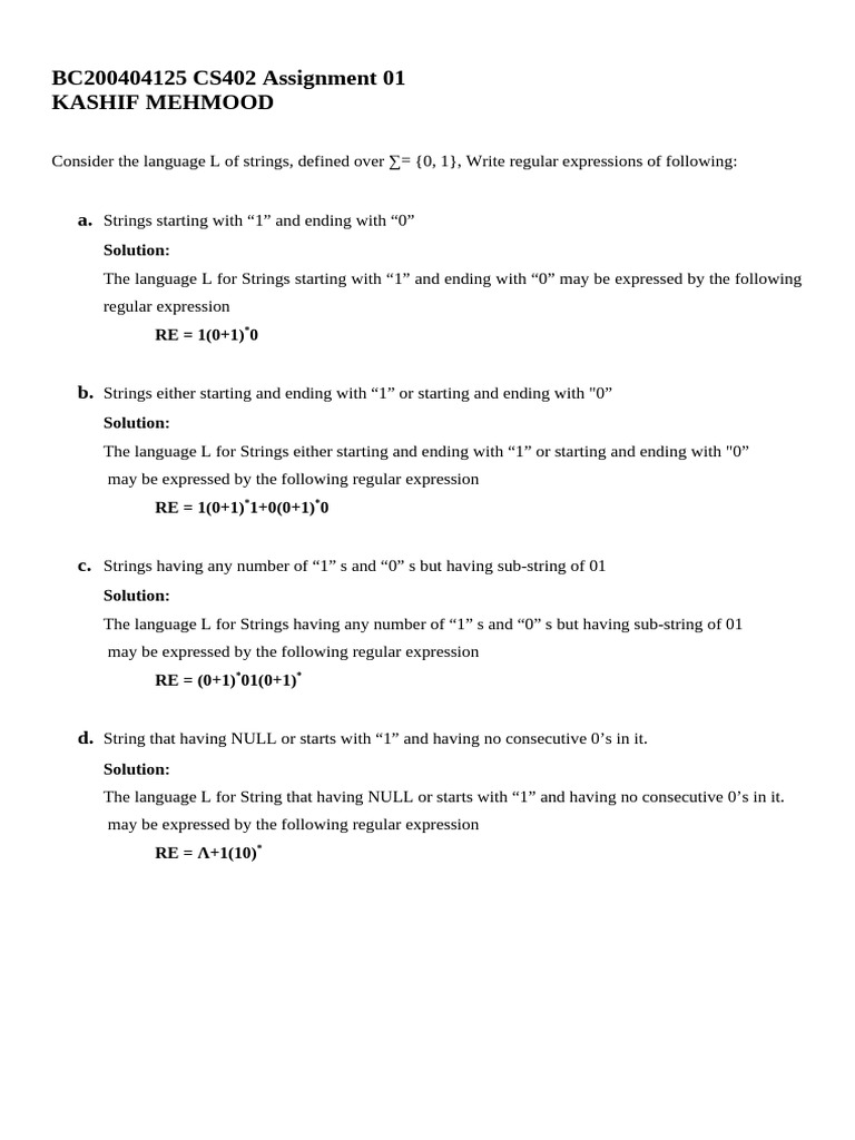 MRK - Summer 2024 - CS402 - 1 - BC200404125 | PDF | Language Arts ...