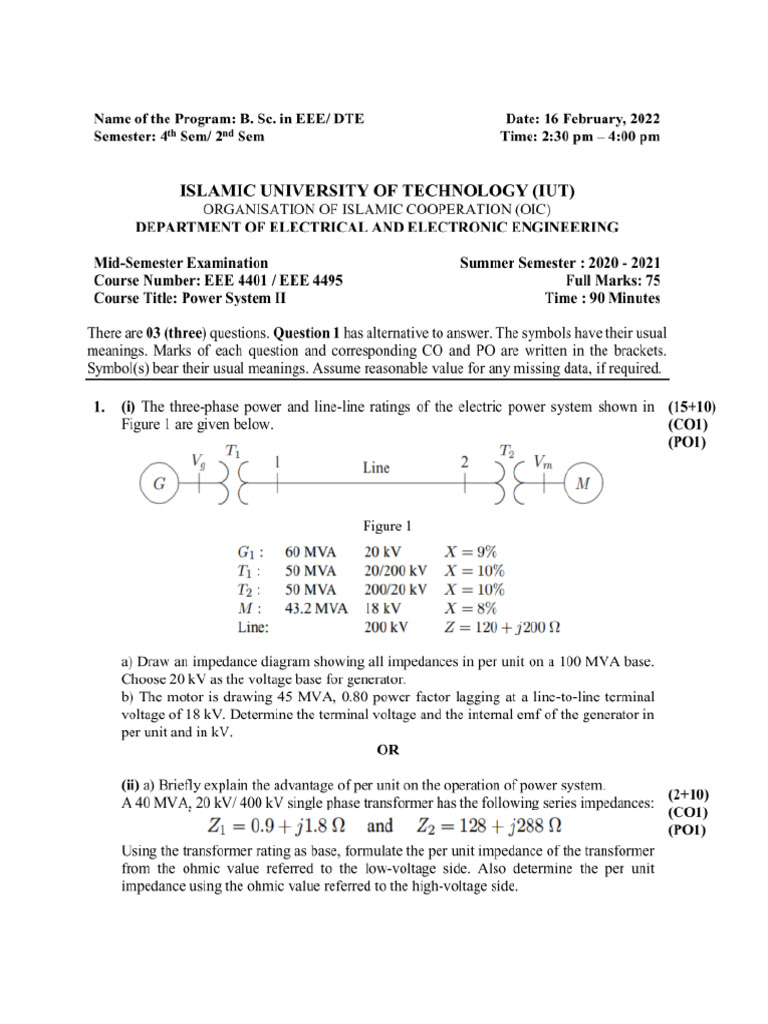 EEE 4401 All Questions | PDF