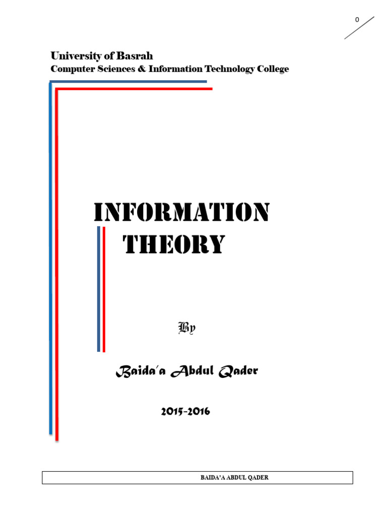 نظرية المعلومات | PDF | Data Compression | Modulation